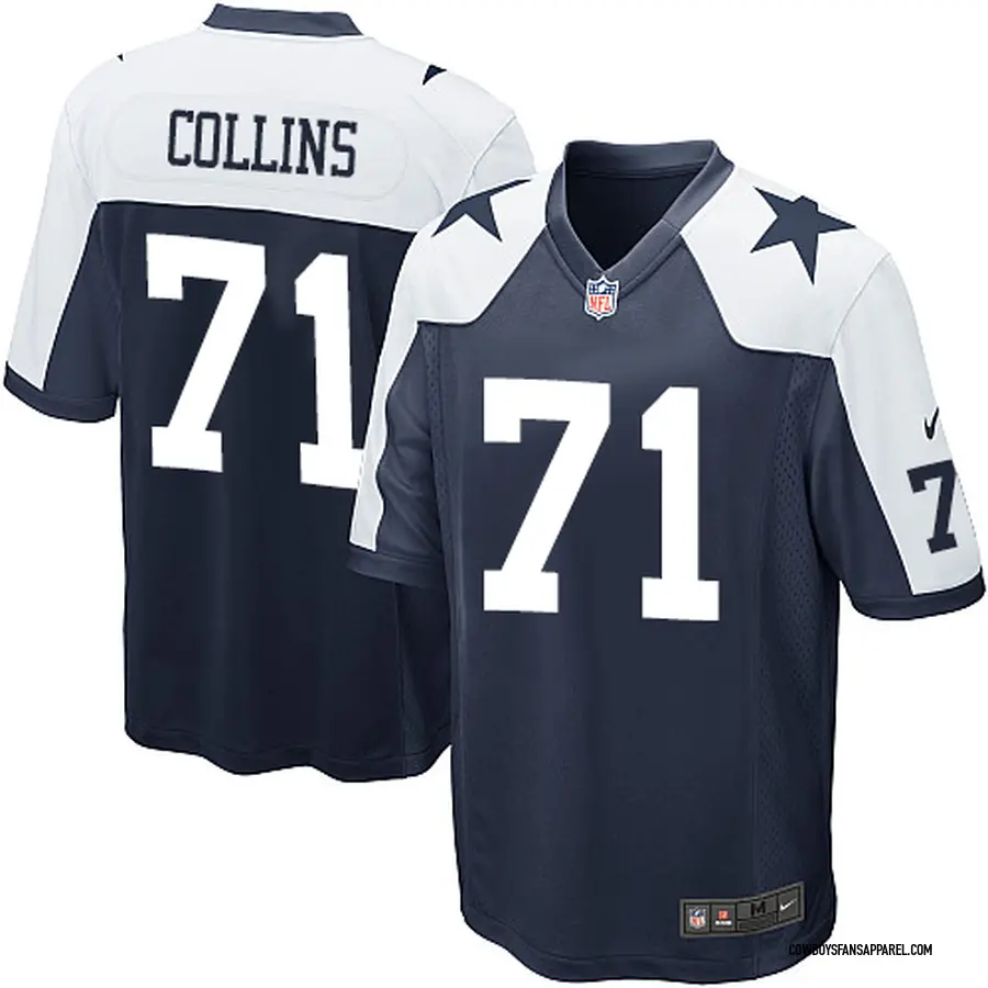 Nike La'el Collins Dallas Cowboys Youth Game Navy Blue Throwback ...